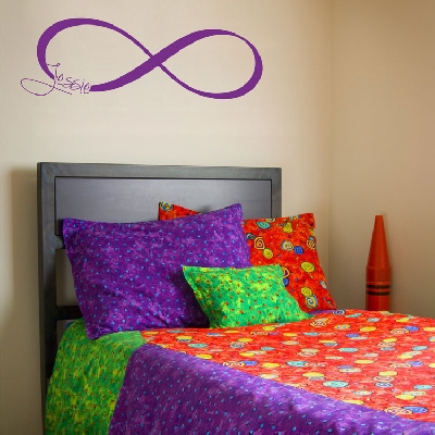 Infinity Symbol Monogram - Personalized Custom Wall Decals