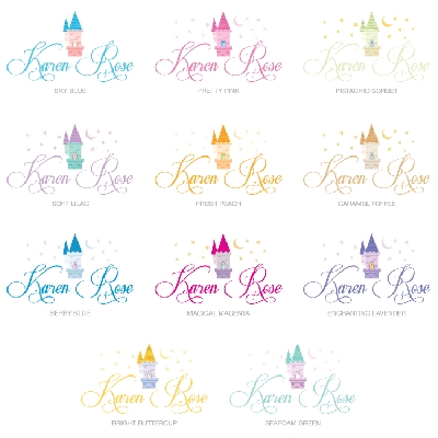 Castle with a Tower - Personalized Monogram - Printed Wall Decals ...