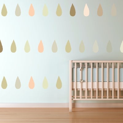 Colorful Teardrops - Rain Droplets - Printed Wall Decals